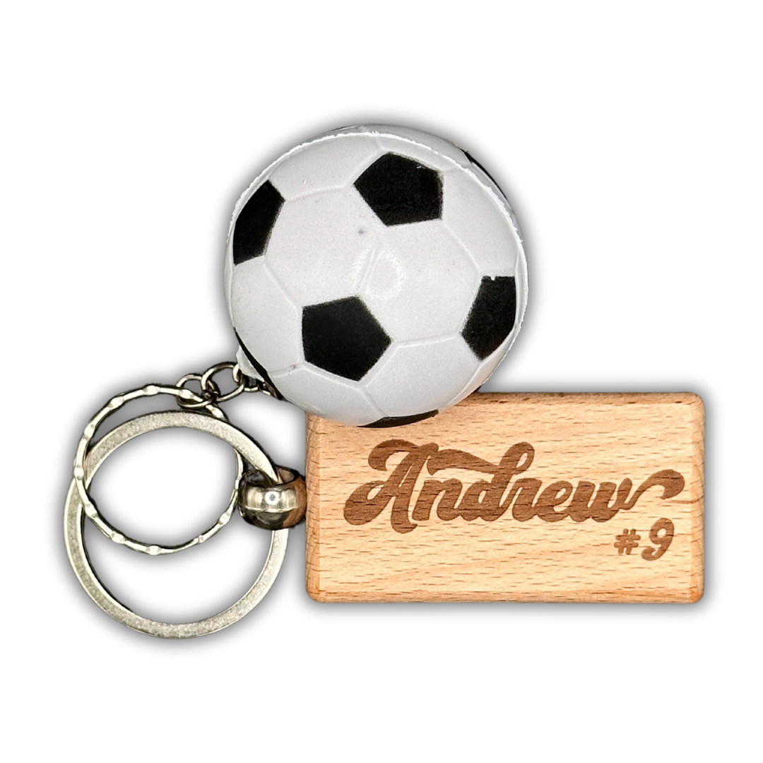 Soccer Ball Personalized Keychain – Moose Creek Creative LLC